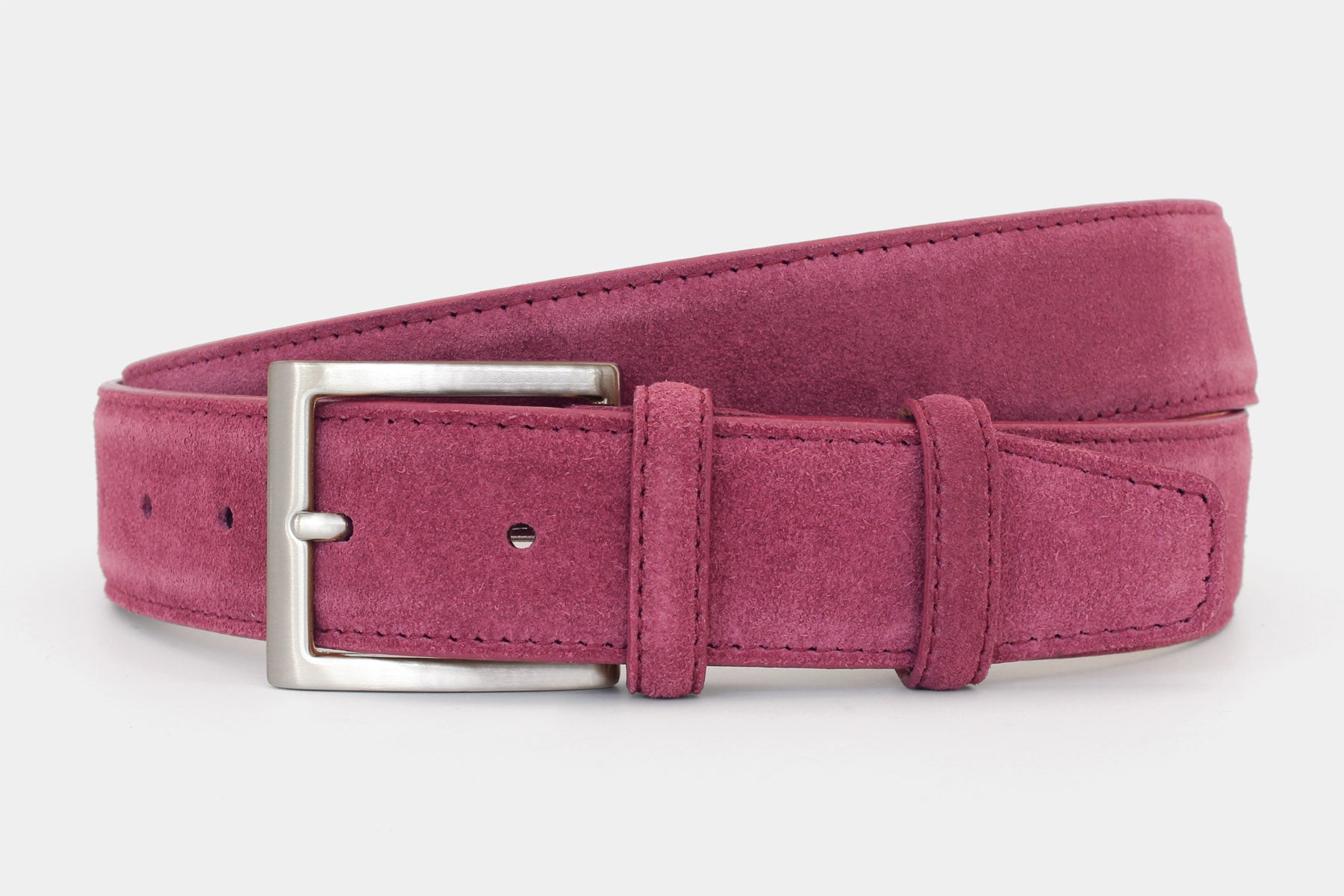 Men’s Suede Leather Belt – 1511 Muted Fuchsia | Robert Charles